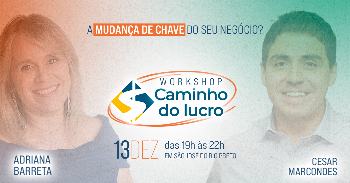 Workshop Caminho do Lucro - curso presencial em 13/12/2022